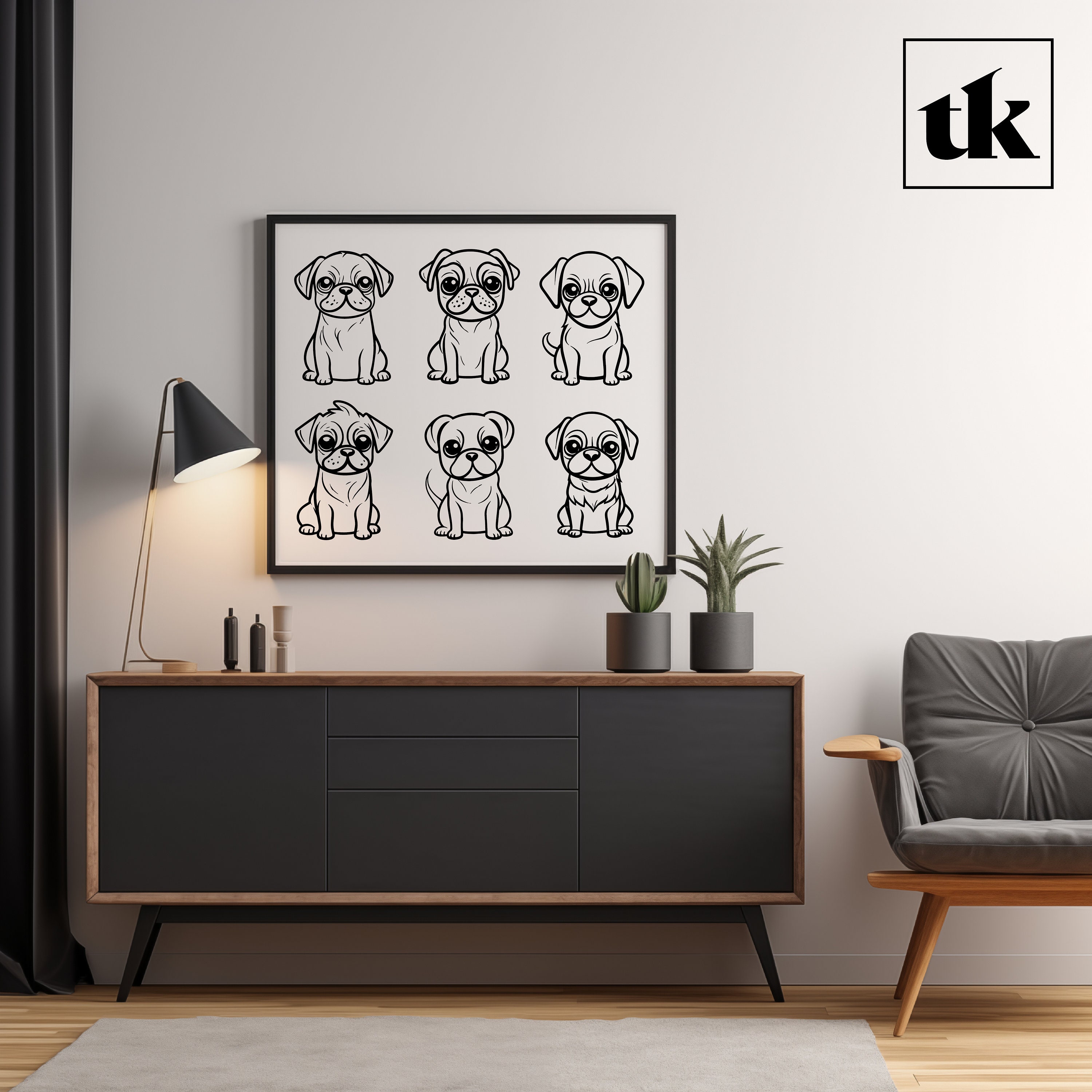 Pug Pug Bundle Plotter File Eps Svg Dxf Png Jpg Animal Dog Cricut ...