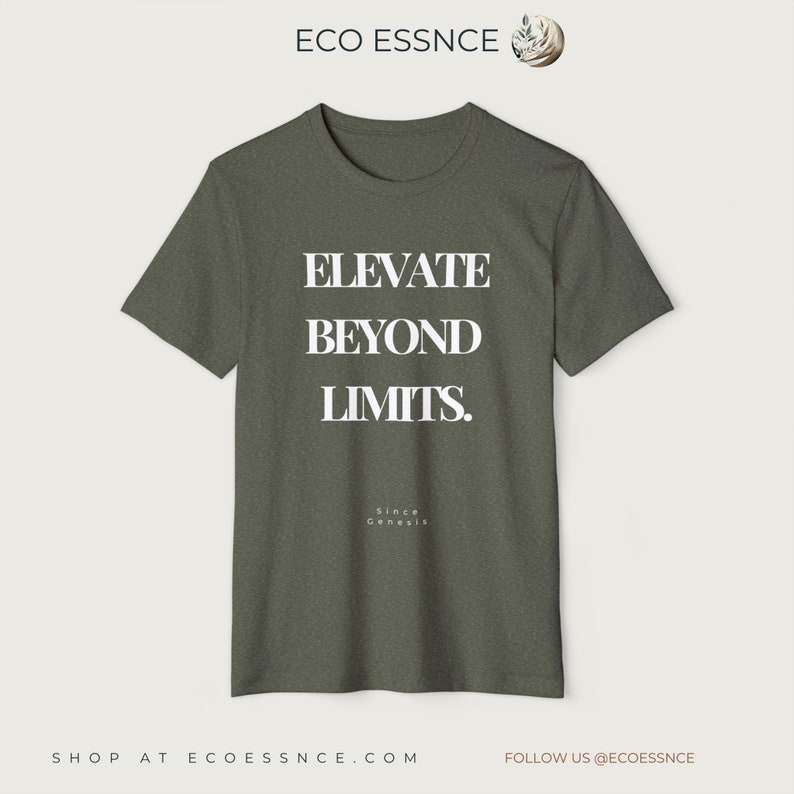 Elevate Beyond Limits Tee Sustainable Growth Apparel - Etsy
