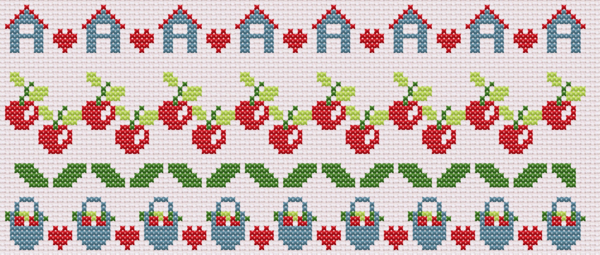 Provincial Kitchen Borders Cross Stitch Pattern PDF Digital Download ...
