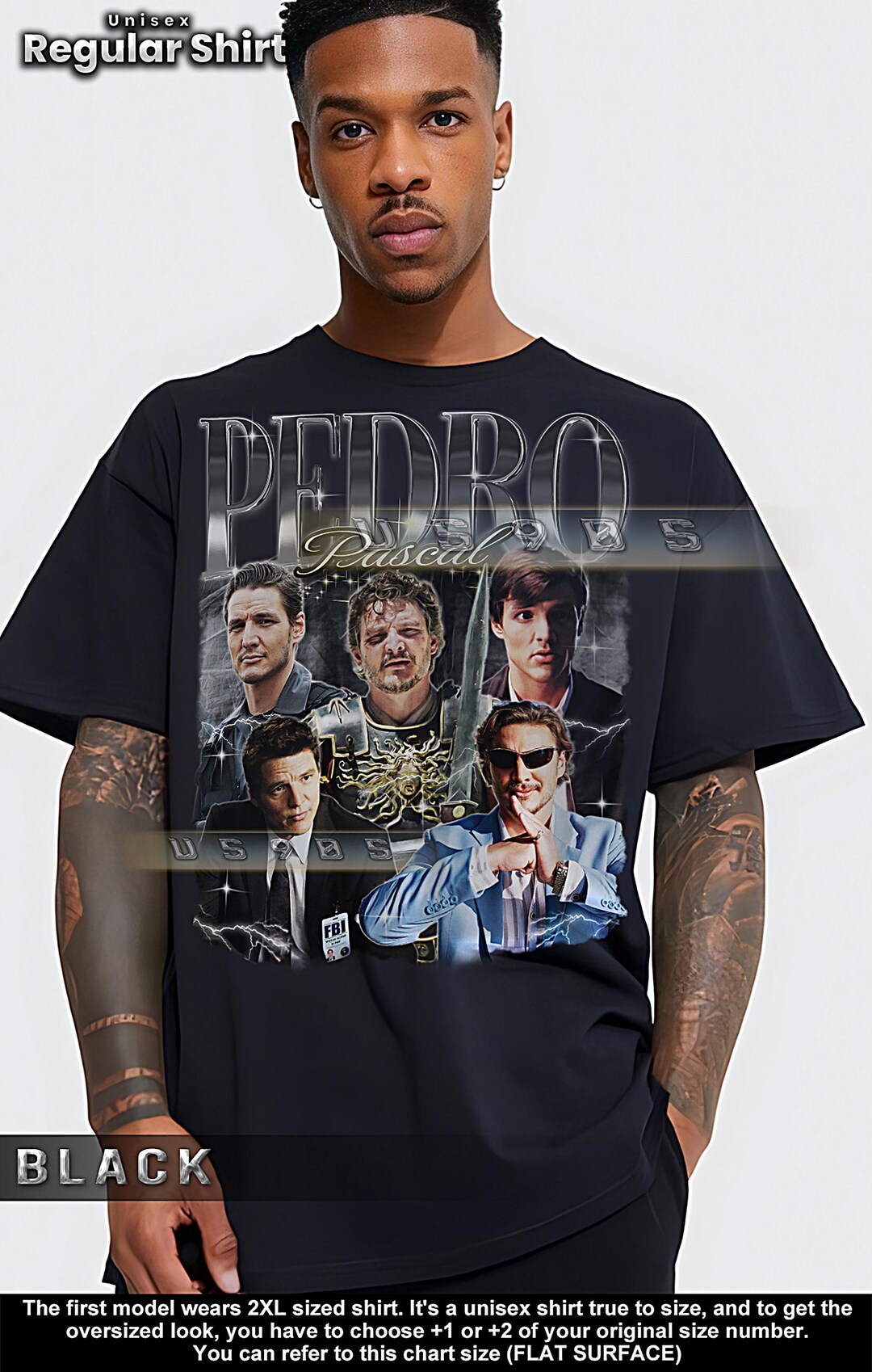 PEDRO PASCAL Shirt - Pedro Pascal Retro Tees, Pedro Pascal Bootleg ...