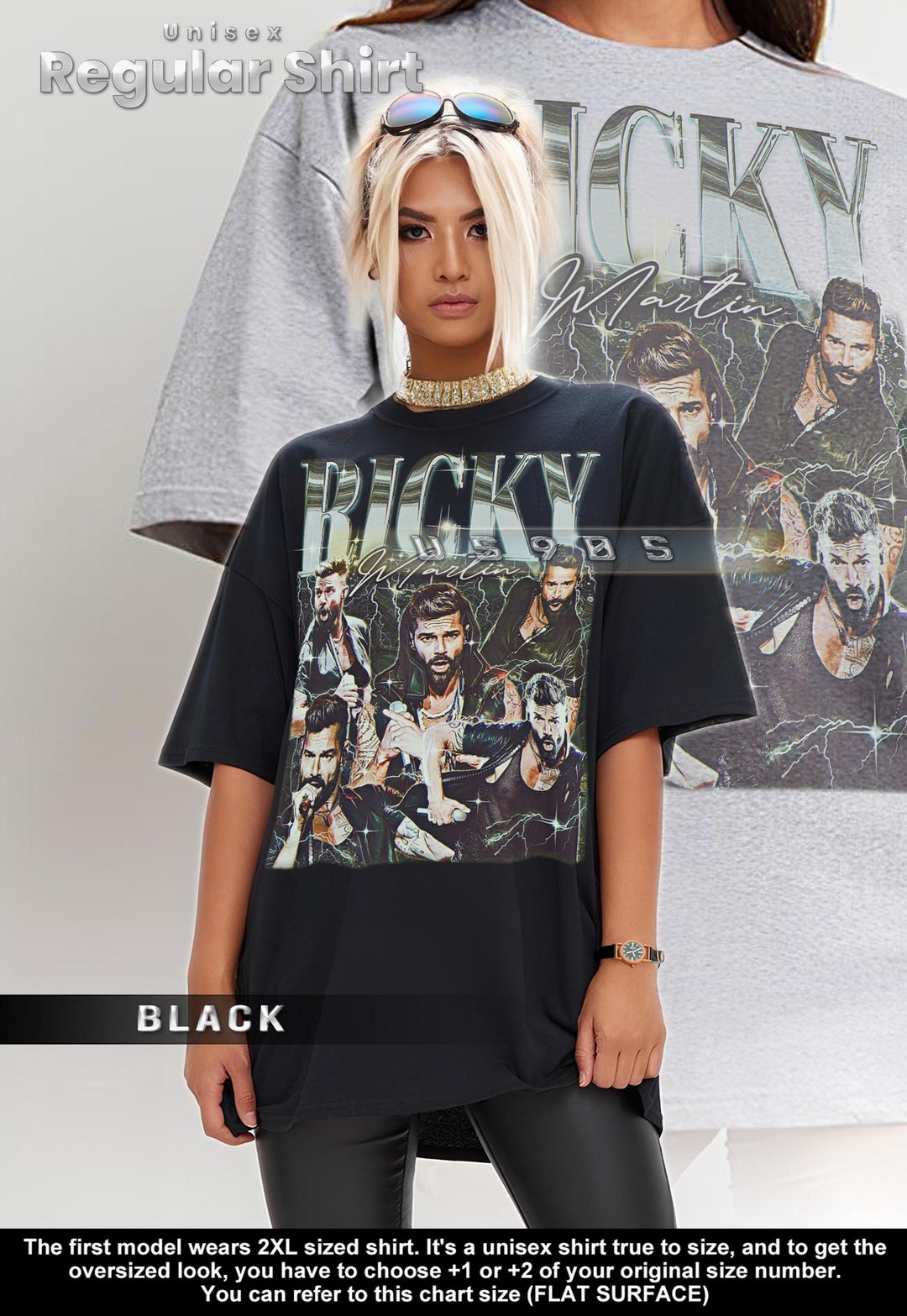 RICKY MARTIN Homage Shirt, Ricky Martin Retro Shirt, Ricky Martin 90s ...