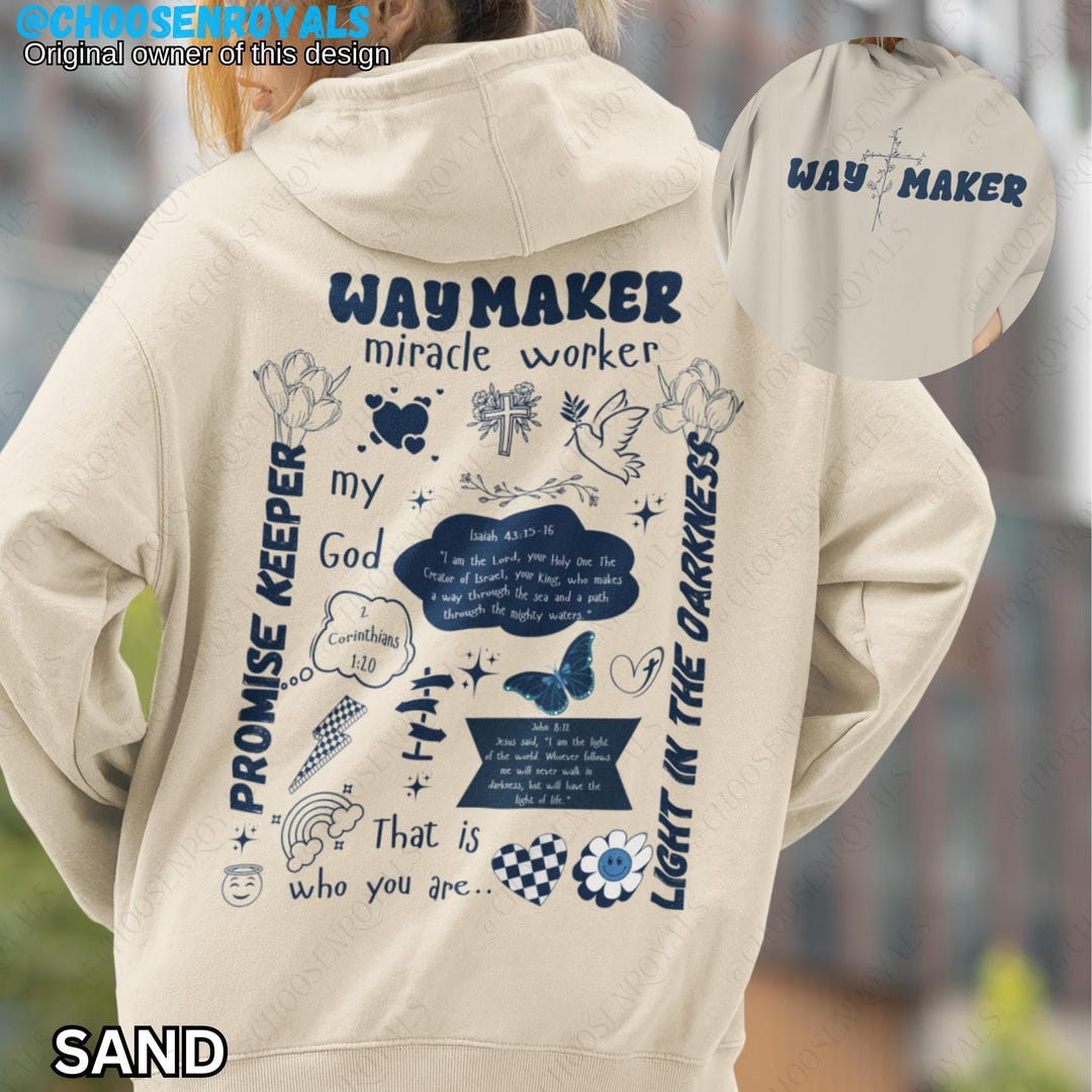 Waymaker Bible Verses Christian Hoodies Christian Apparel & Streetwear ...