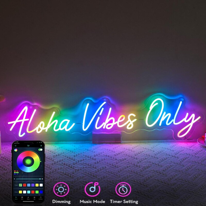 Aloha Neon Sign - Etsy