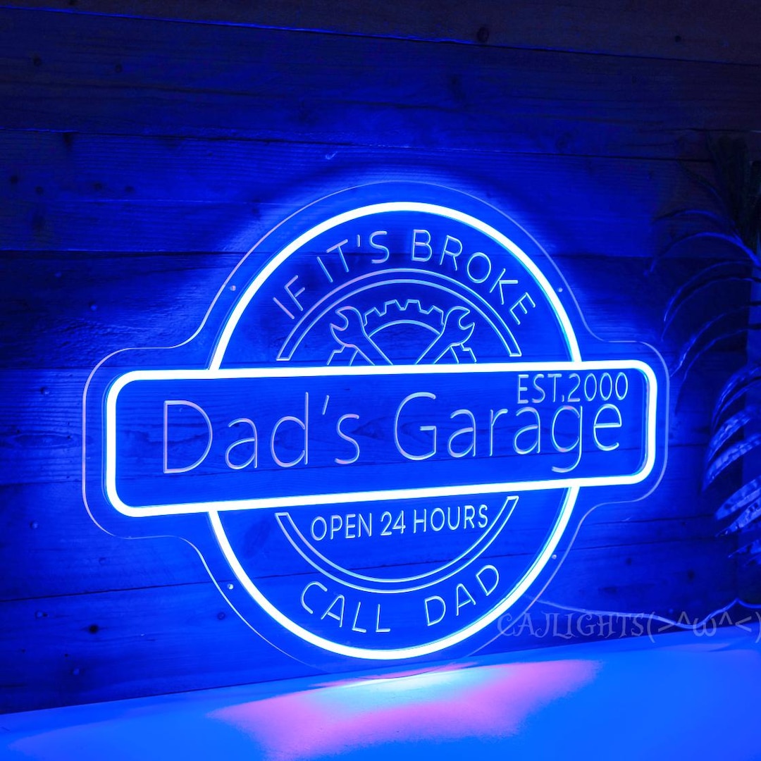 Custom Garage Neon Sign: Personalized Man Cave Decor - Etsy