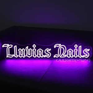 Custom Gothic Name Neon Sign: Old English Font Decor - Etsy