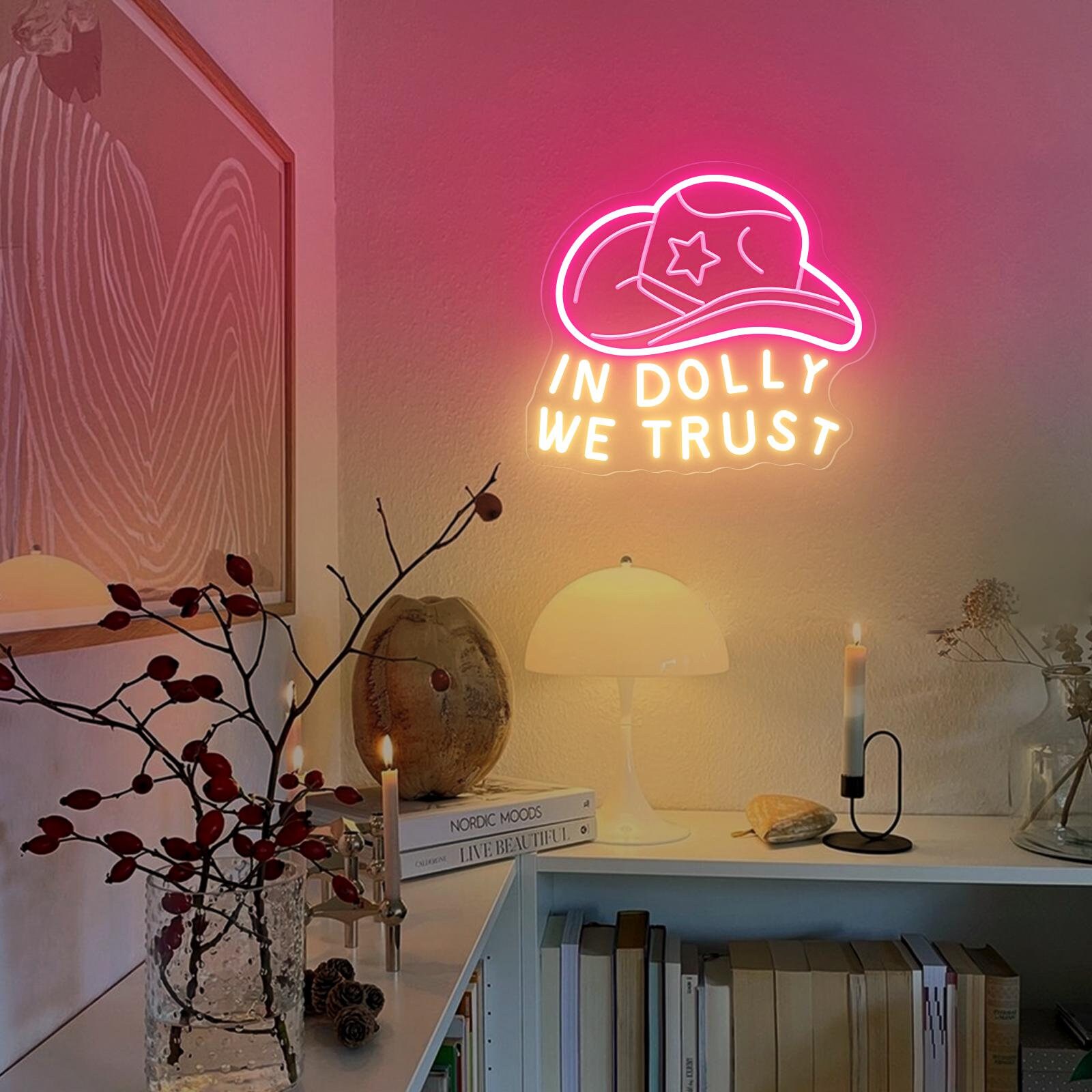 In Dolly We Trust Neon Sign: Custom Western Decor - Etsy