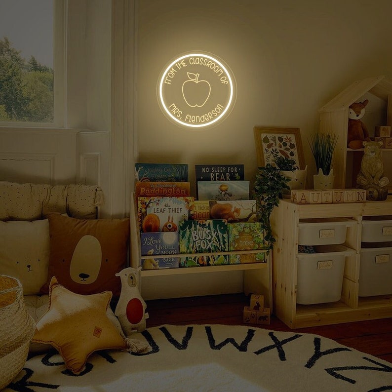 Teacher Name Neon Sign for Classroom From the Classroom Of... Door LED ...