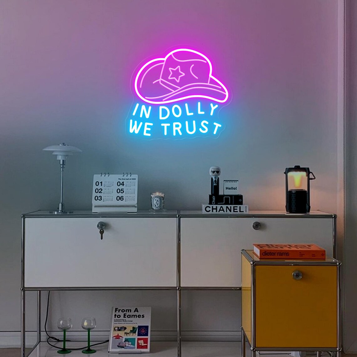 In Dolly We Trust Neon Sign: Custom Western Decor - Etsy
