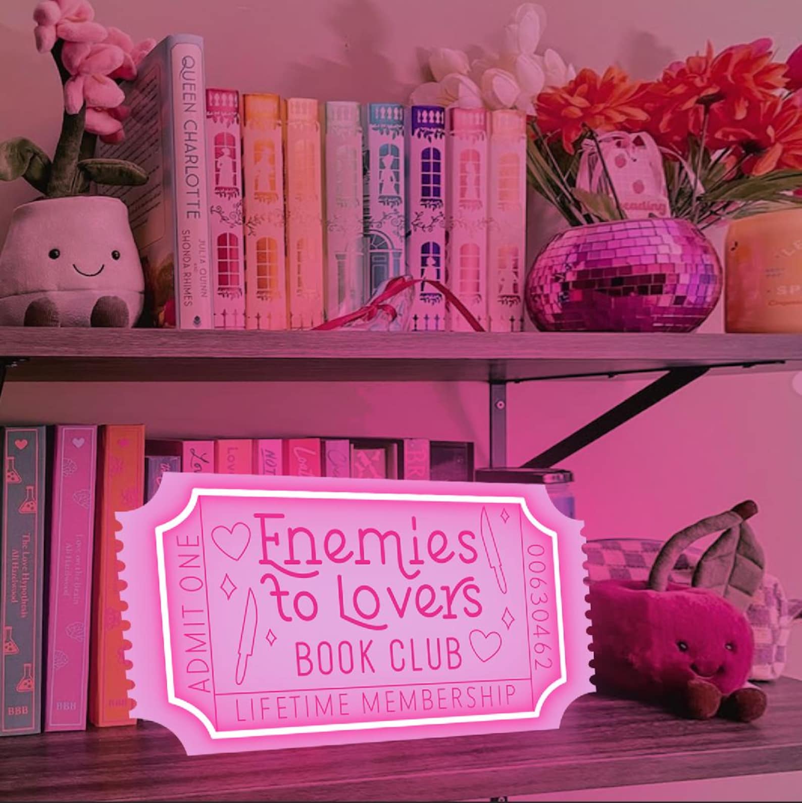 Custom Bookish Neon Sign: Library Decor, Book Lover Gift - Etsy