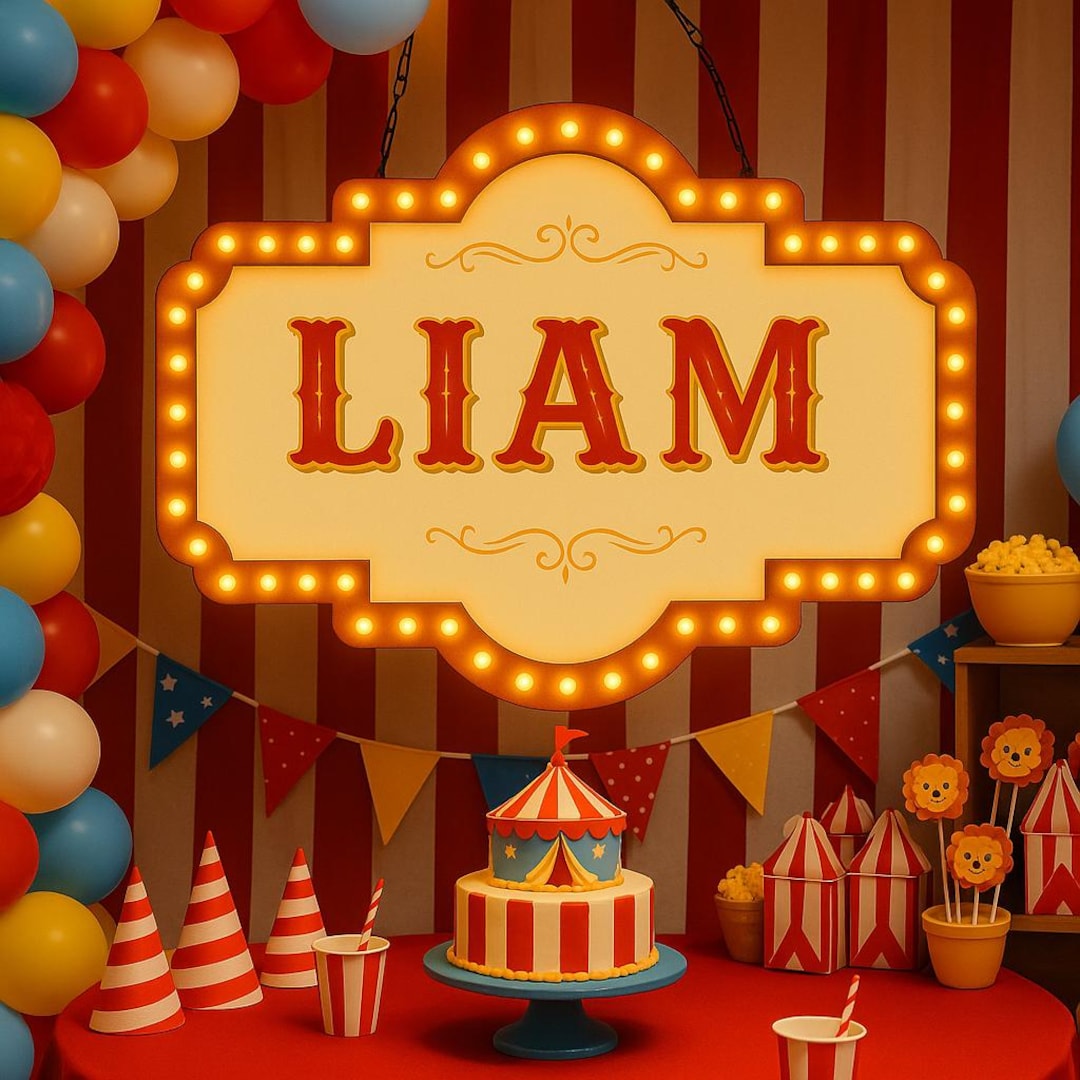 Custom Carnival Party Sign: Circus Theme Decor, Kids Playroom Decor - Etsy