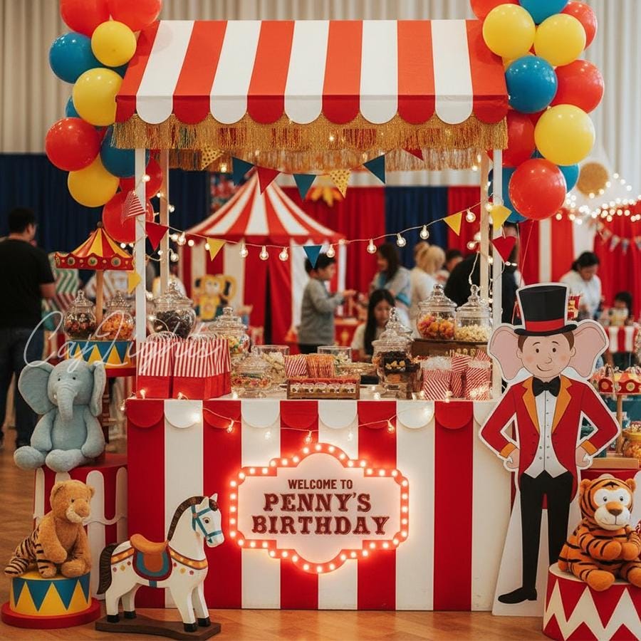 Custom Carnival Party Sign: Circus Theme Decor, Kids Playroom Decor - Etsy