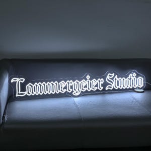 Custom Gothic Name Neon Sign: Old English Font Decor - Etsy