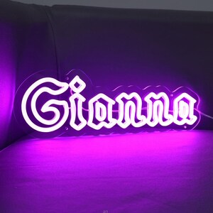 Custom Gothic Name Neon Sign, Old English Font Sign, Custom Name Neon ...