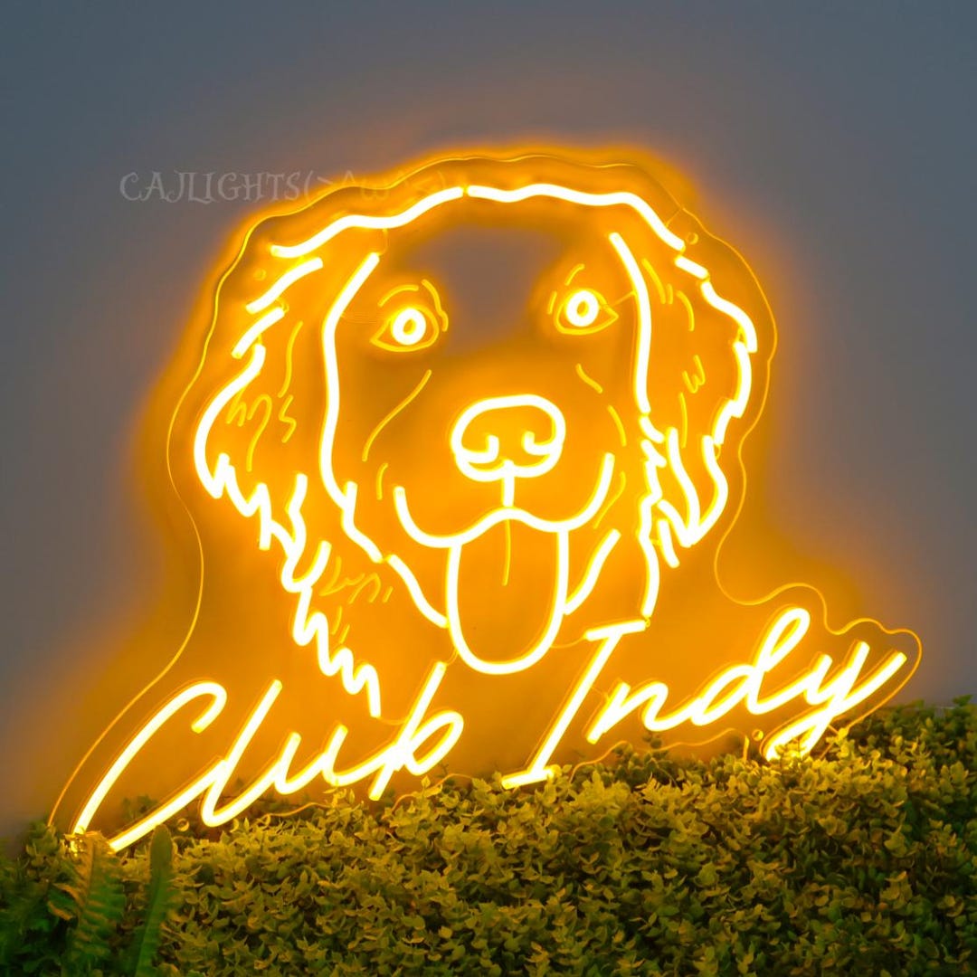 Custom Pet Ear Outline Neon Sign| Pet Memorial Neon Sign| Puppy Neon ...