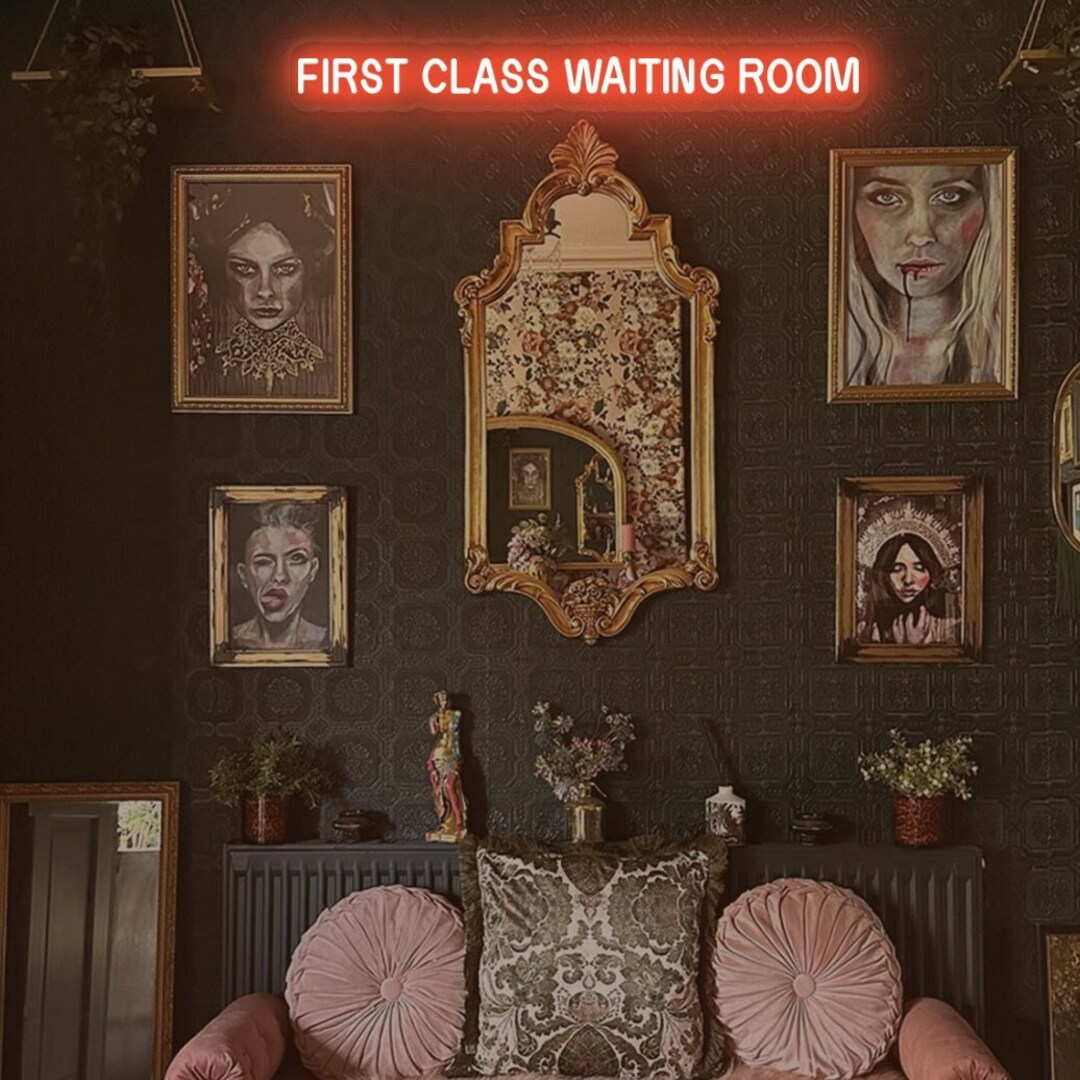 First Class Waiting Room Neon Sign, Club Neon Sign, Restaurant Neon ...