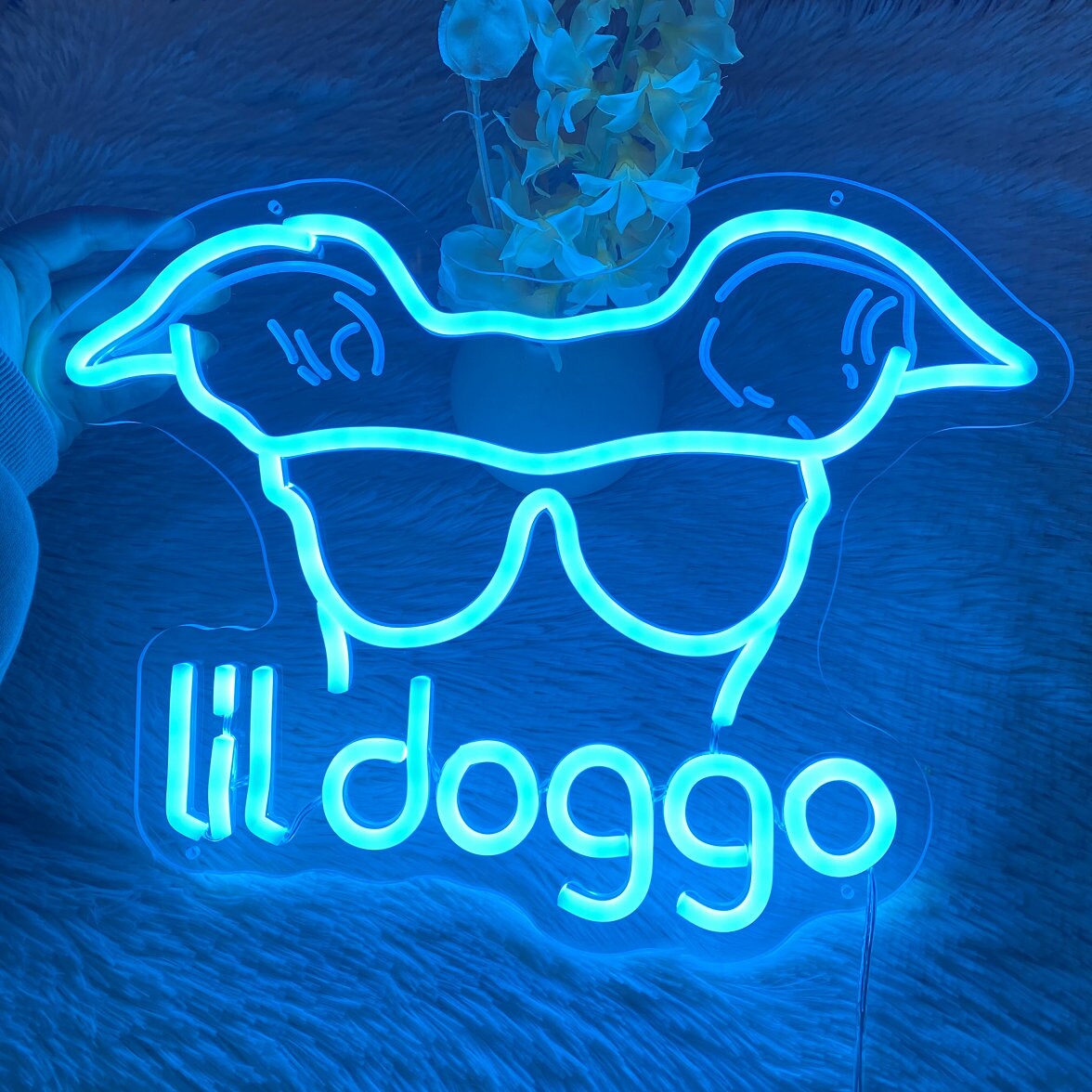 Custom Pet Ear Outline Neon Sign Pet Memorial Neon Sign Puppy Neon ...