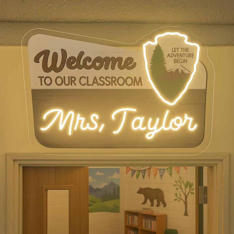Custom National Park LED Sign: Adventure Classroom Decor - Etsy
