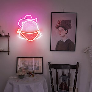 Cowboy Cat Neon Sign | Meowdy Neon Sign| Cat Lover Gift | Kid Room ...