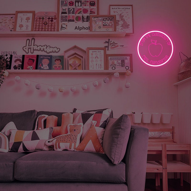 Teacher Name Neon Sign for Classroom From the Classroom Of... Door LED ...