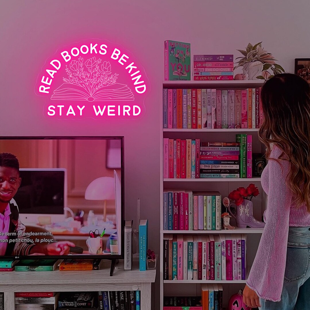 Read Books Be Kind Neon Sign: Book Lover LED Wall Decor - Etsy