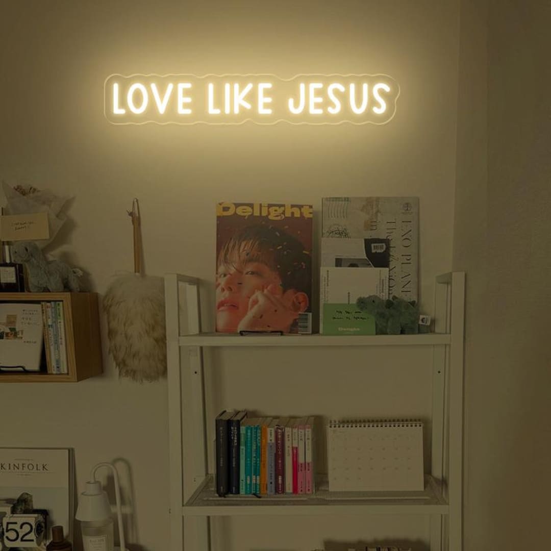 Love Like Jesus Neon Sign| Bible Verse LED Decor | Gift for Christians ...
