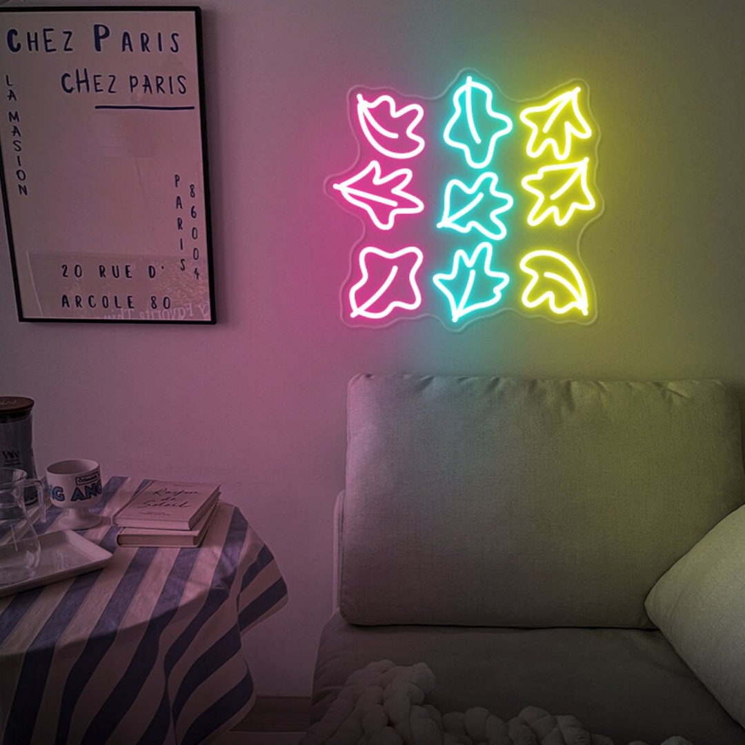 Hi Hi Leaves Neon Sign, Heartstopper Inspired Neon Sign, Personalized ...
