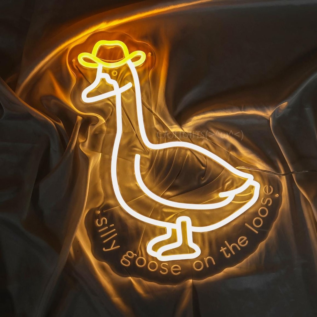 Silly Goose Neon Sign| Cowboy Goose Neon Sign| Gift for Her | Silly ...