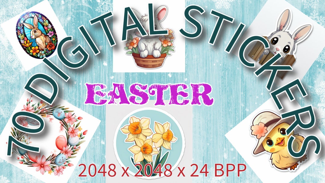 Easter Stickers Pack 5 Love Immediate Access High-resolution Stickers ...