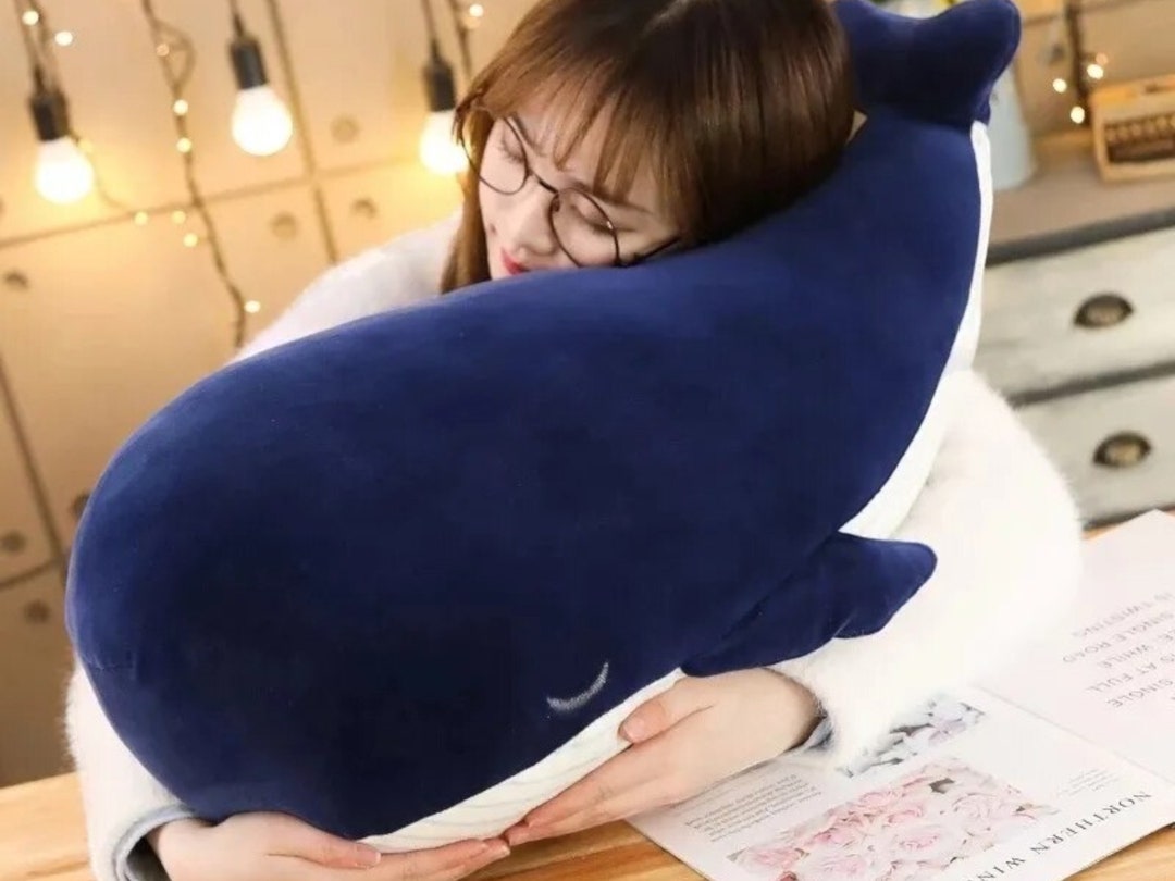 Cartoon Soft Little Blue Whale Plush Toy Stuffed Sea Animals Pillow for ...