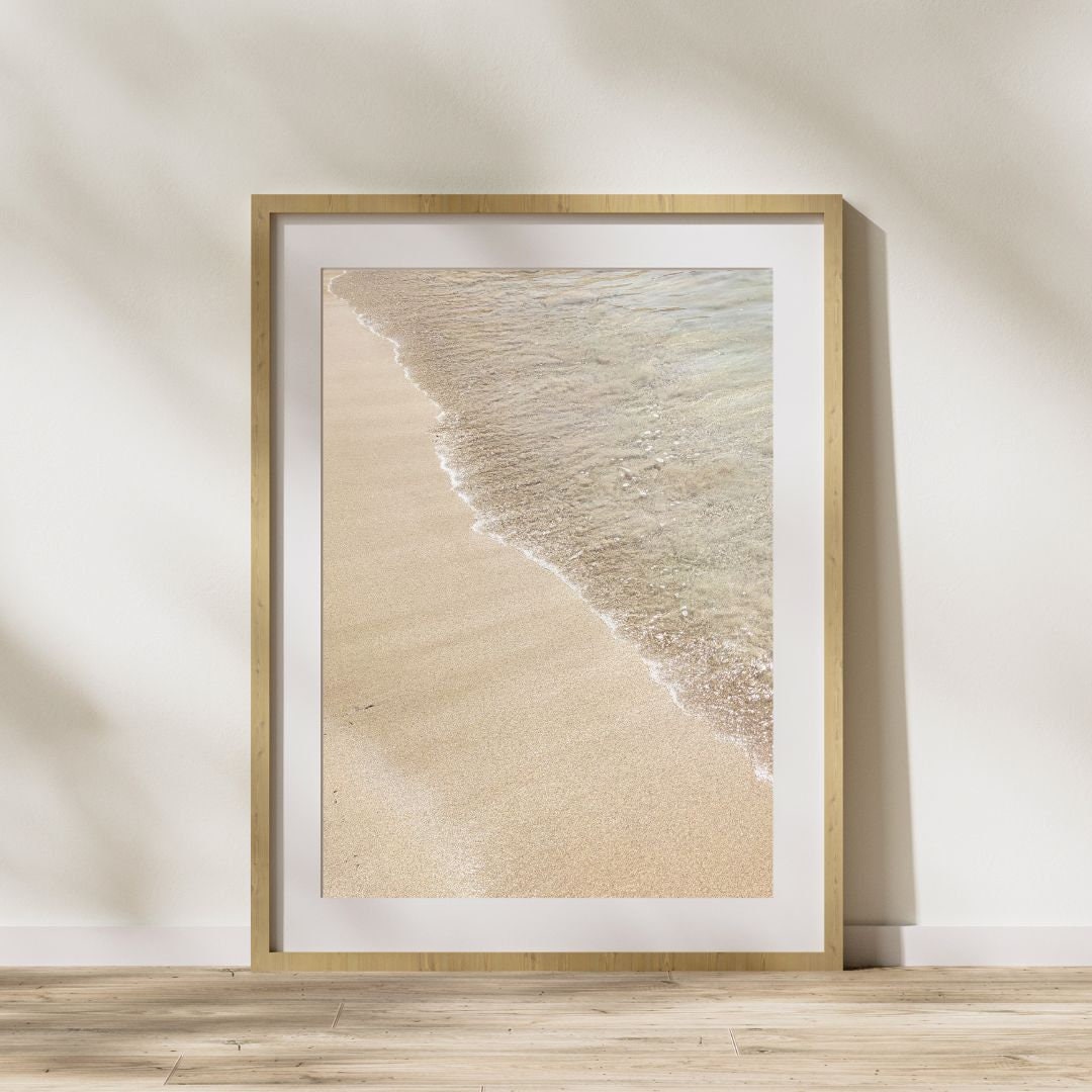 Sandy Beach Poster, Printable Wall Art, Photography, Wave, Summer ...