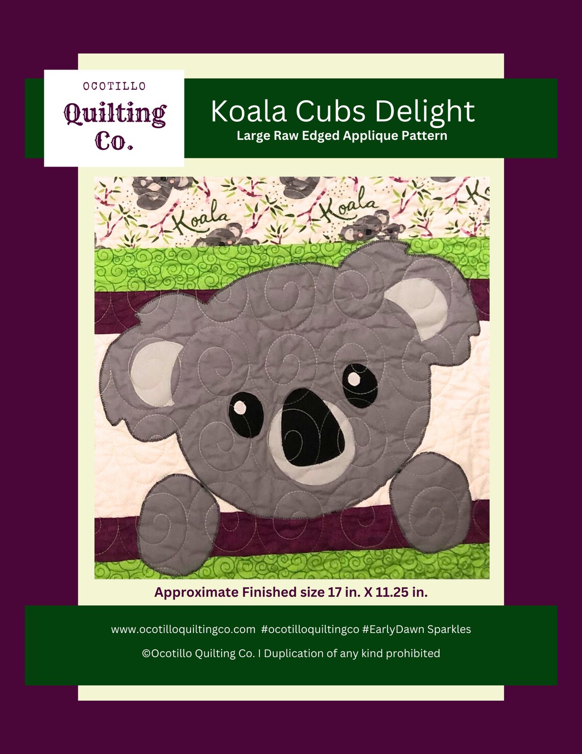 Koala Applique PDF, Quilt Applique Pattern, Baby Quilt Pattern, Kids ...