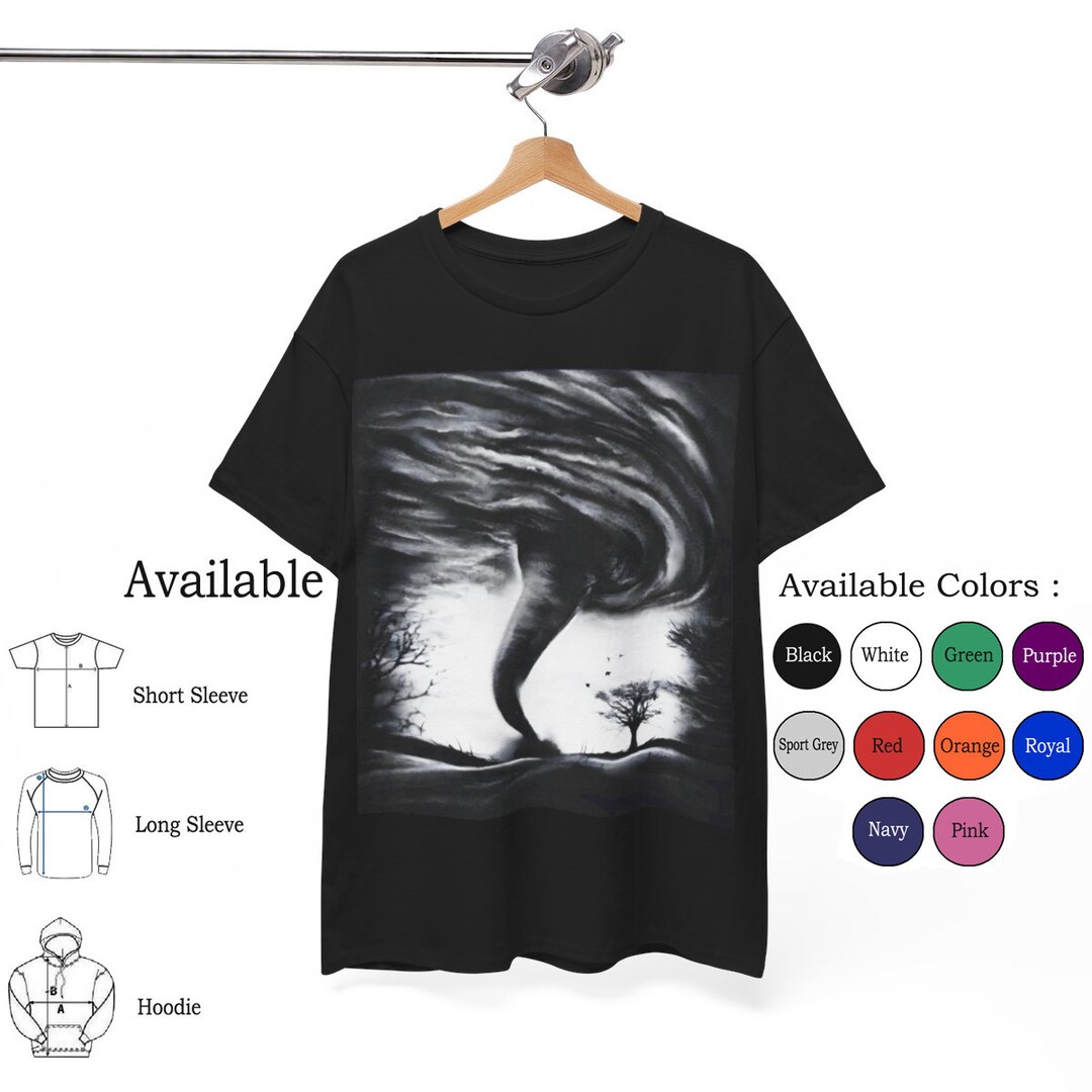 A Tornado Storm Chaser Extreme Weather Tshirt Hoodie Long Sleeve Size S ...