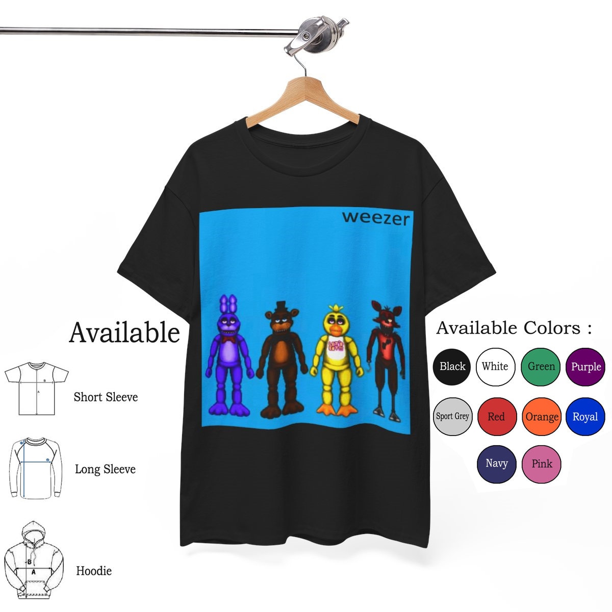 Five Nights at Freddy Weezer FNAF Blue Album Cover Freddy Fazbear Video ...
