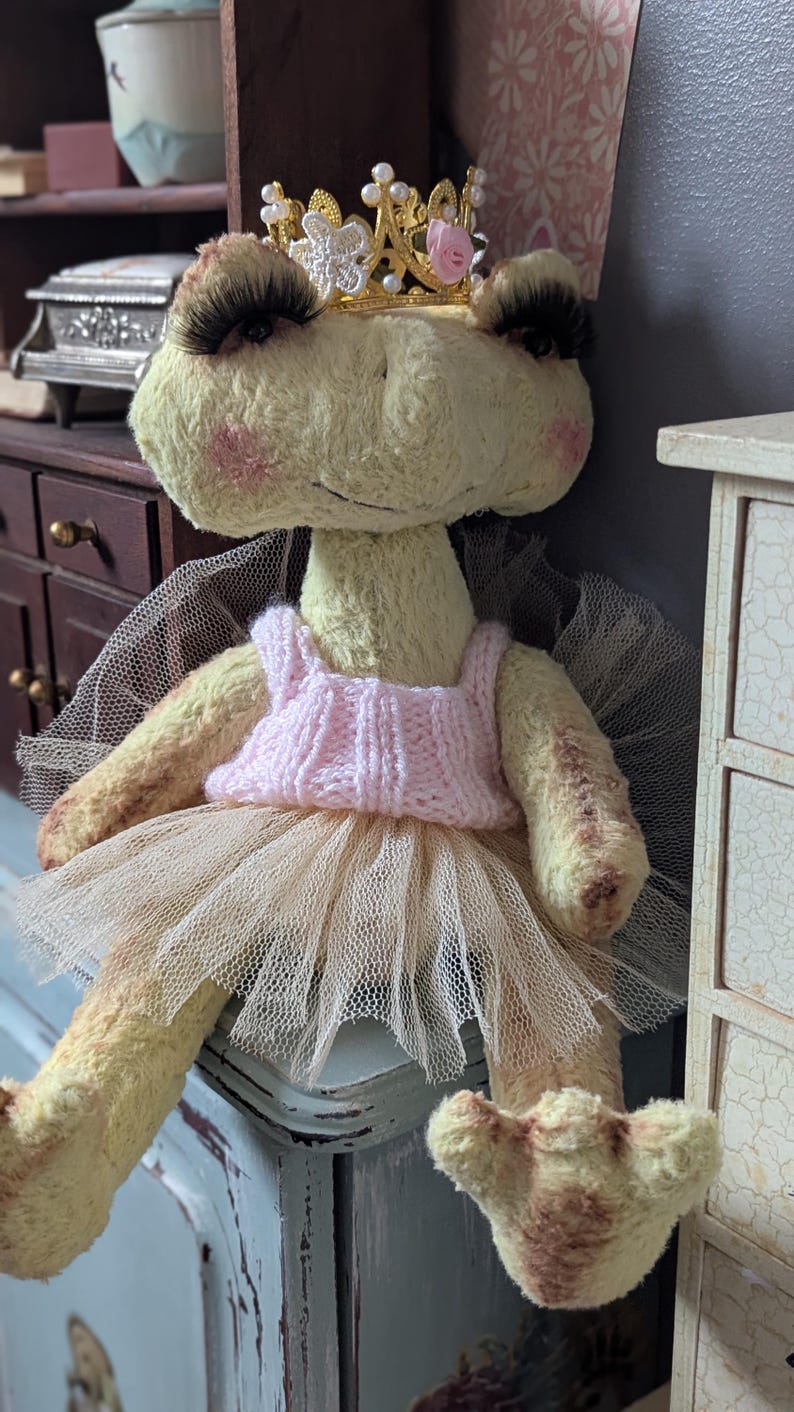 Oso de peluche de rana de viscosa italiana hecho a mano: extremidades ...