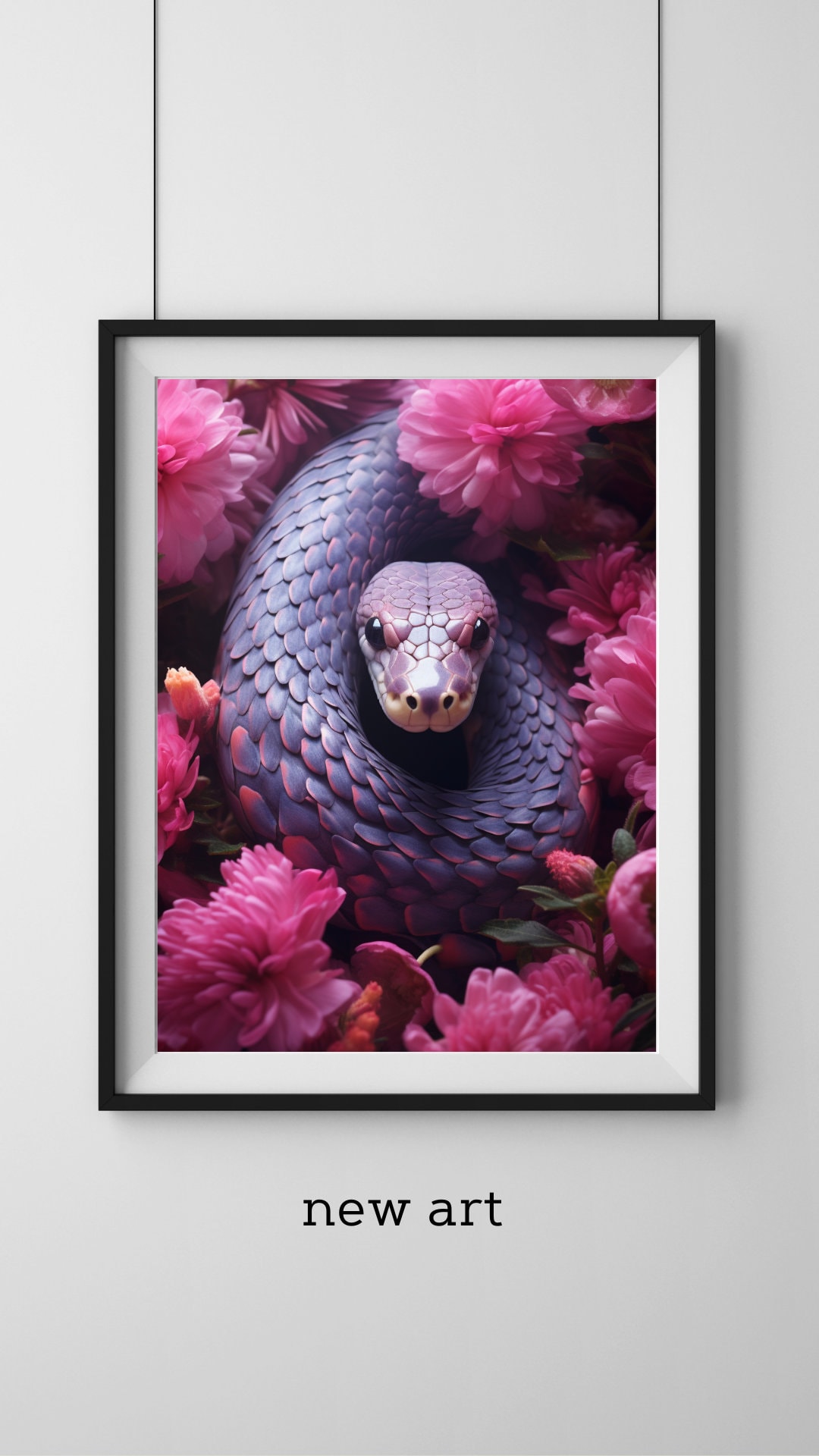 Digital Art Snake Lilac, Hyper Realistic Snake Created With Midjourney ...