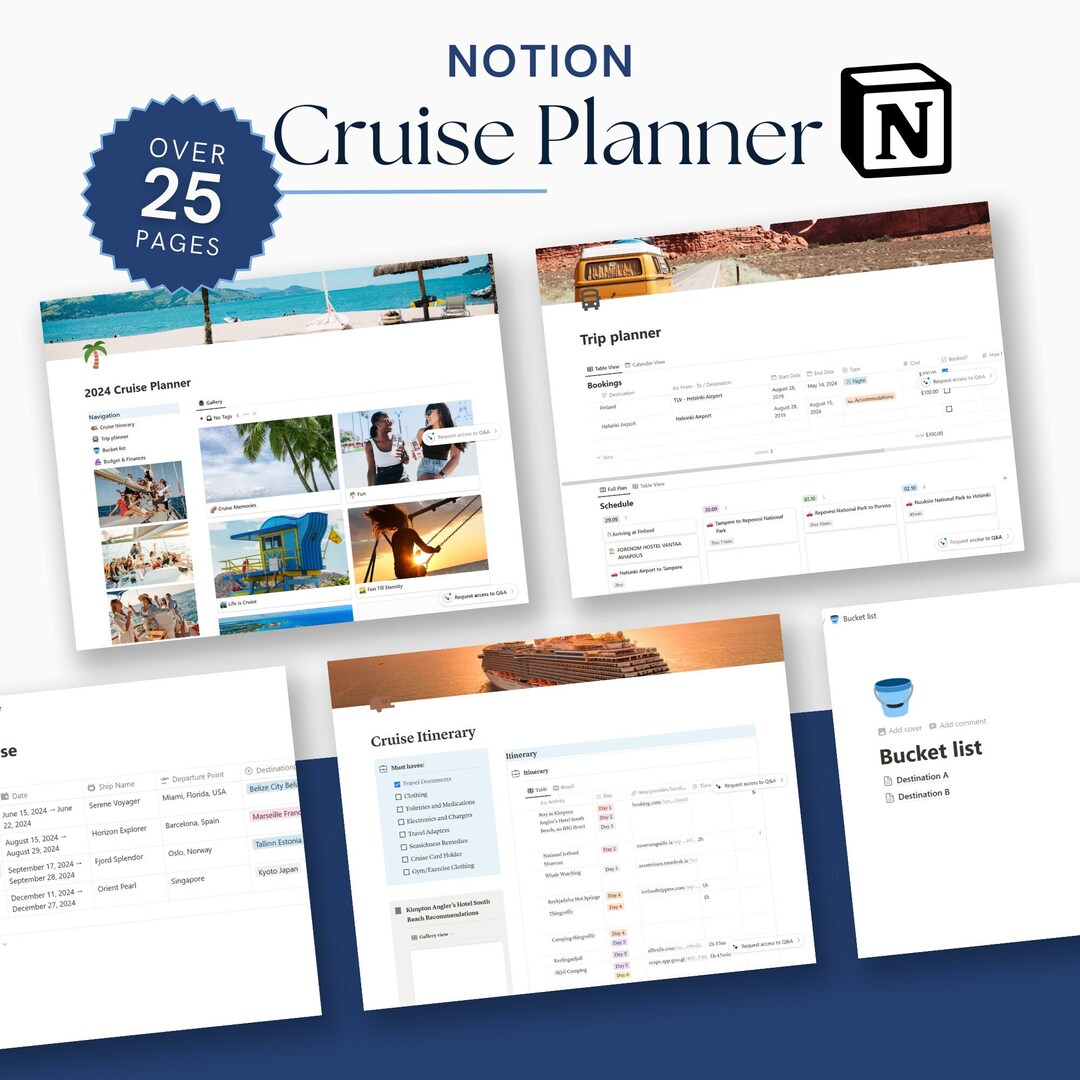 Cruise Planner , Travel Itinerary, Destination Planner, Packing List ...