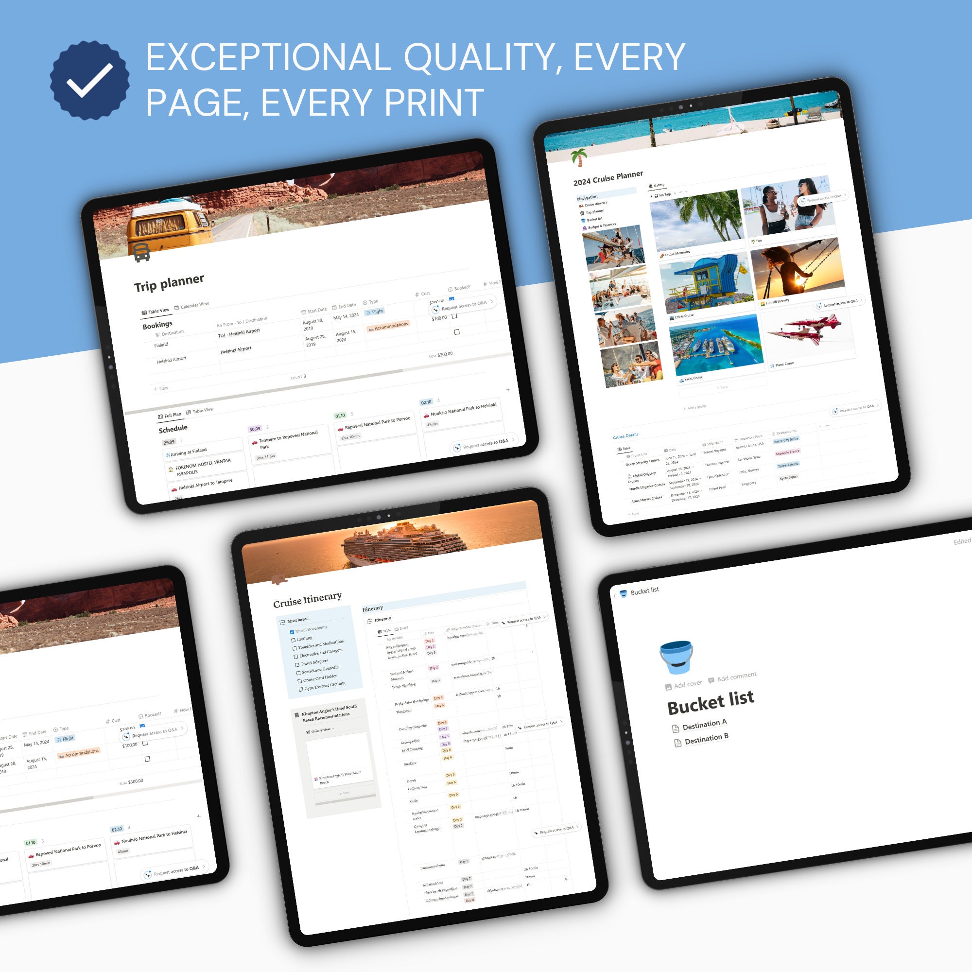 Cruise Planner , Travel Itinerary, Destination Planner, Packing List ...