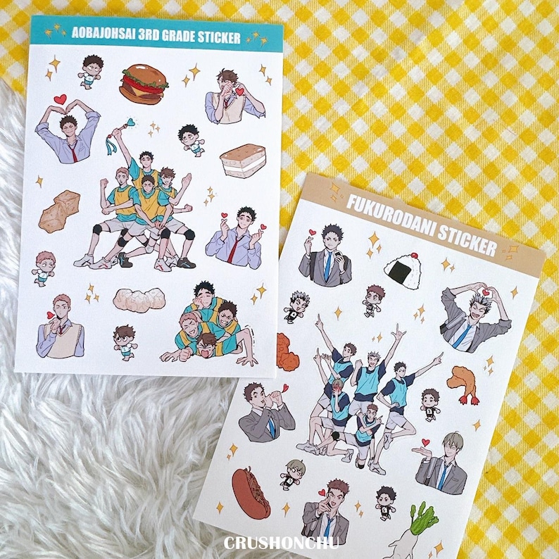 Sticker Aoba Johsai Fukurodani Inarizaki Haikyuu! (set 4ea) - Etsy
