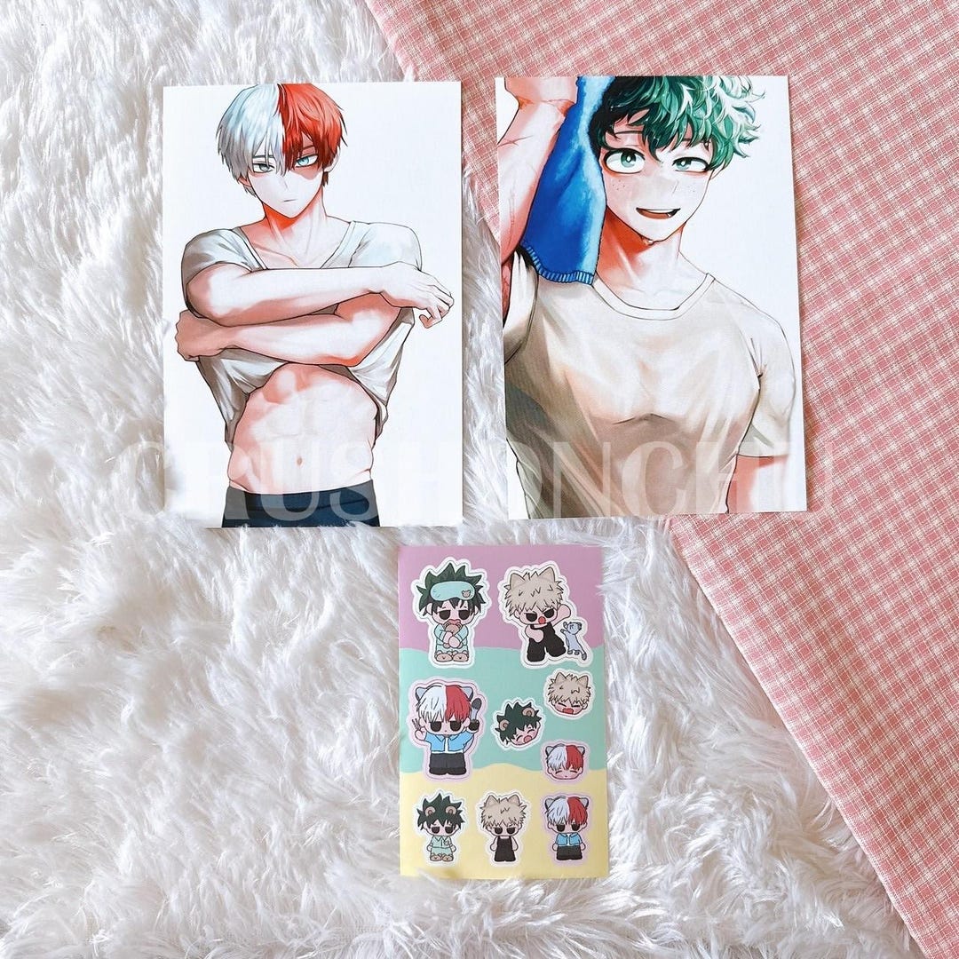 Postcard / Sticker Deku Shoto My Hero Academia (set 3ea) - Etsy