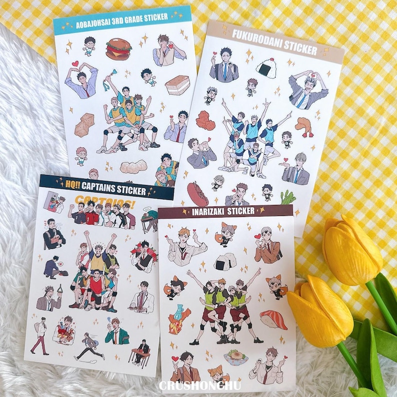 Sticker Aoba Johsai Fukurodani Inarizaki Haikyuu! (set 4ea) - Etsy