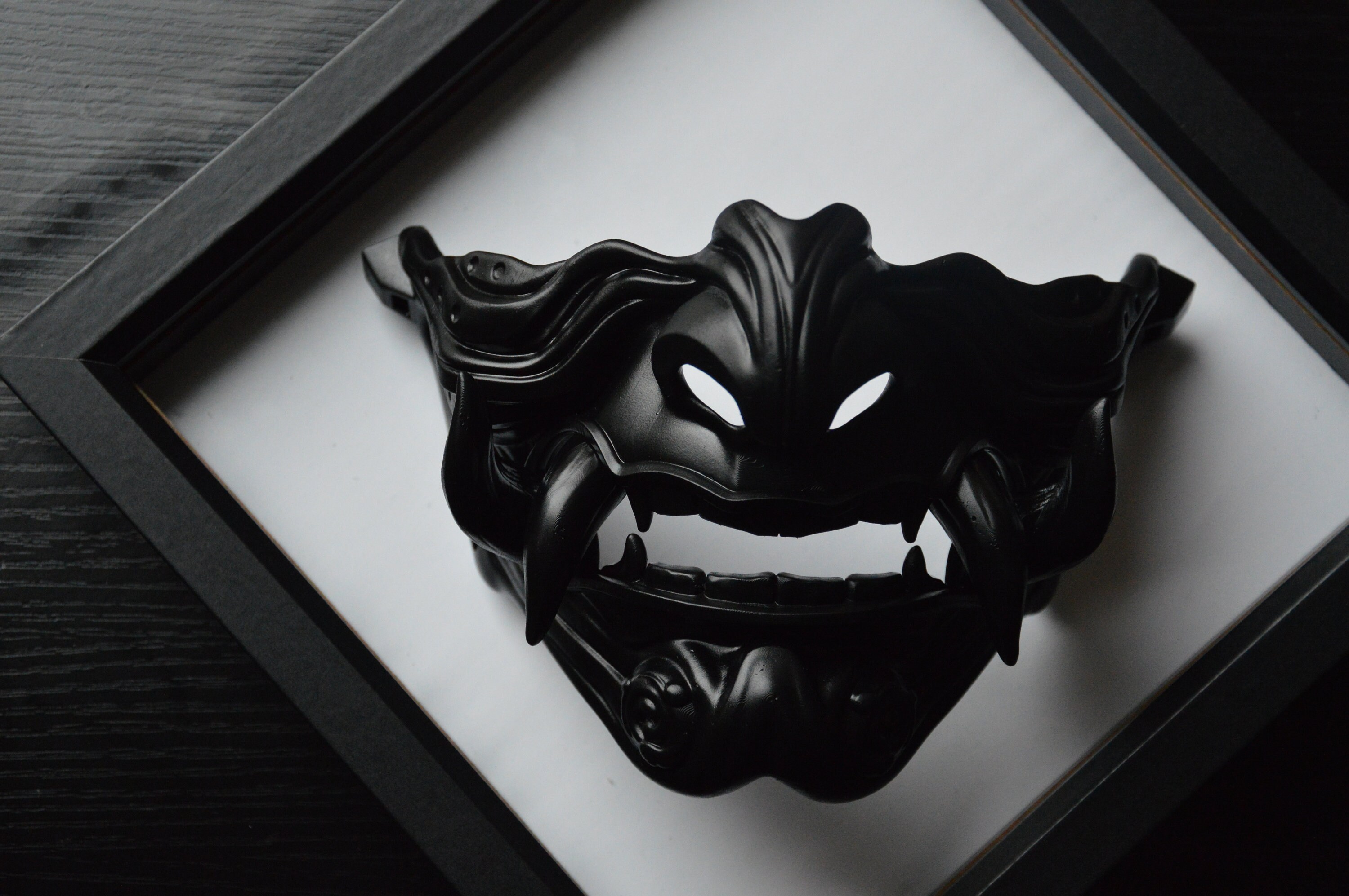Wood Frame 3D 8x8 Wall Art Magnetic Oni Mask Removable - Etsy