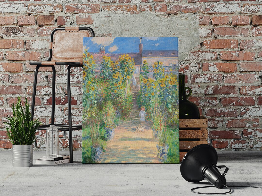 Claude Monet, The-artist's Garden Vetheuil 1881, Canvas, Print, Wall ...