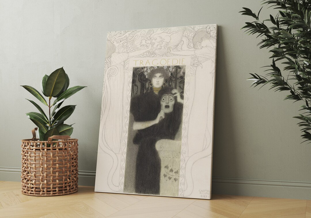 Gustav Klimt, Tragedy template for Allegories Canvas, Print, Wall Art ...