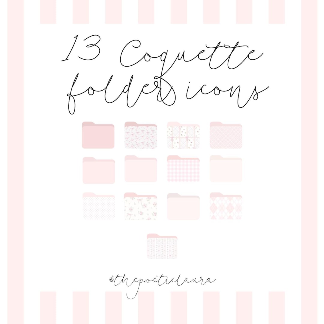 13 Pink Folder Icons for Mac and Windows Computers. Desktop Icons ...