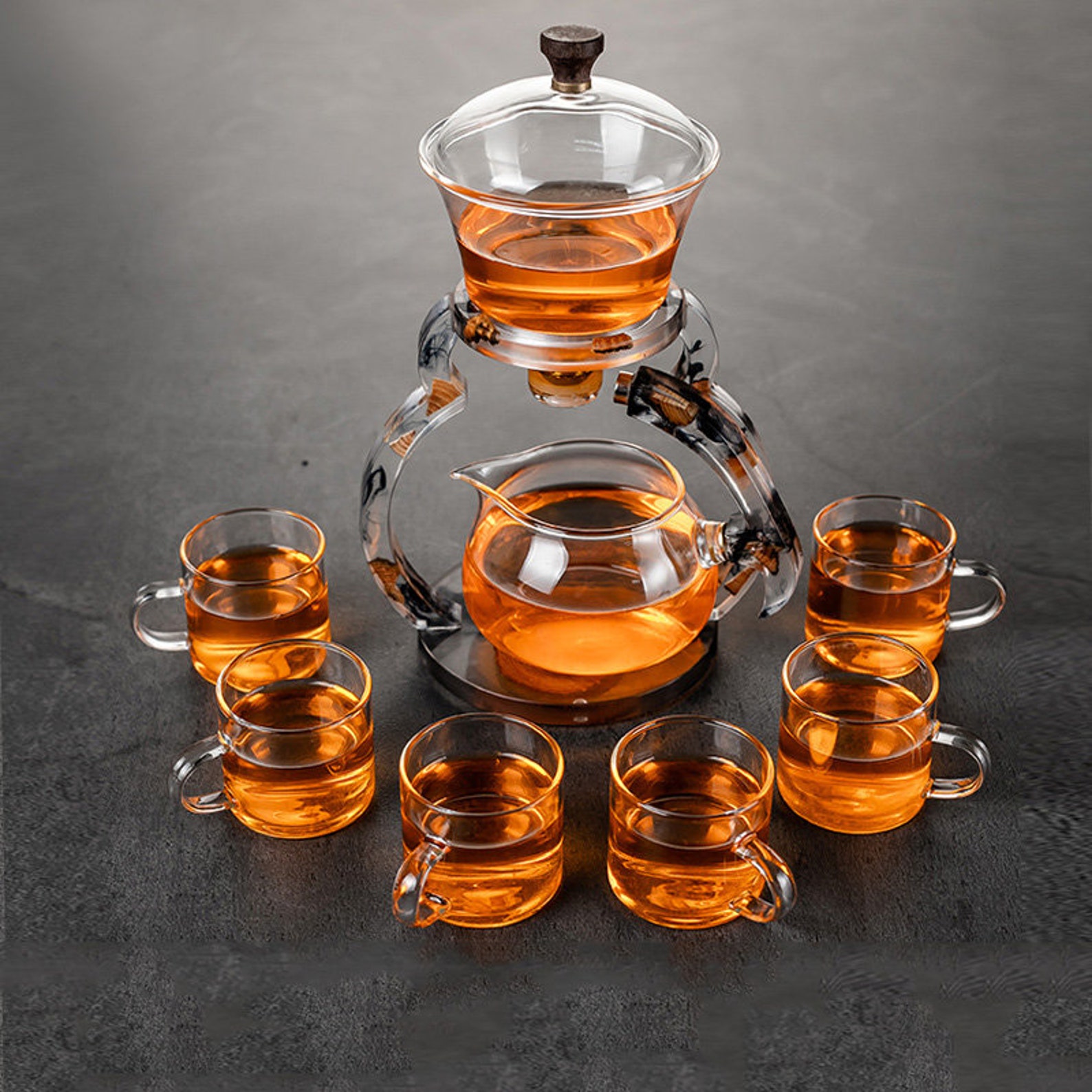 Automatic Glass Tea Set, Magnetic Glass Tea Set, Glass Teapot, Kung Fu ...