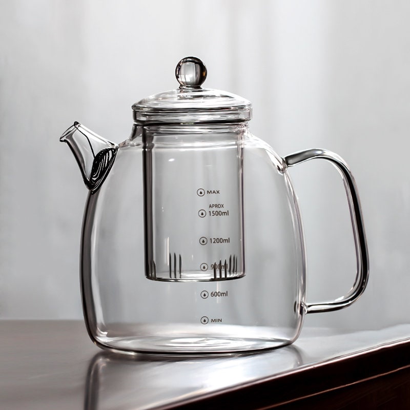High Borosilicate Glass Teapot, Heat-resistant Teapot, Tea Water ...