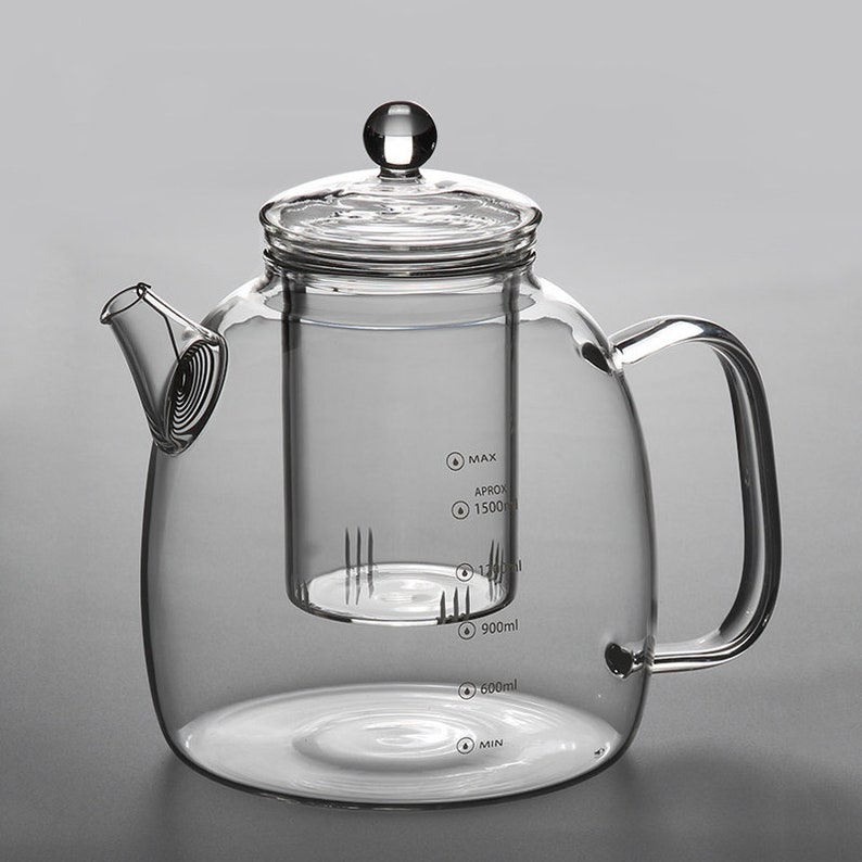 High Borosilicate Glass Teapot, Heat-resistant Teapot, Tea Water ...