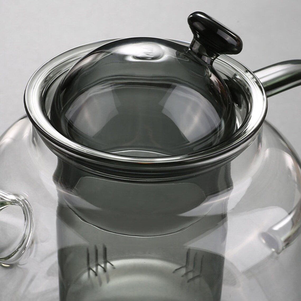 Hand Blown Glass Teapot, Tea Separator Teapot, Modern Glass Teapot ...