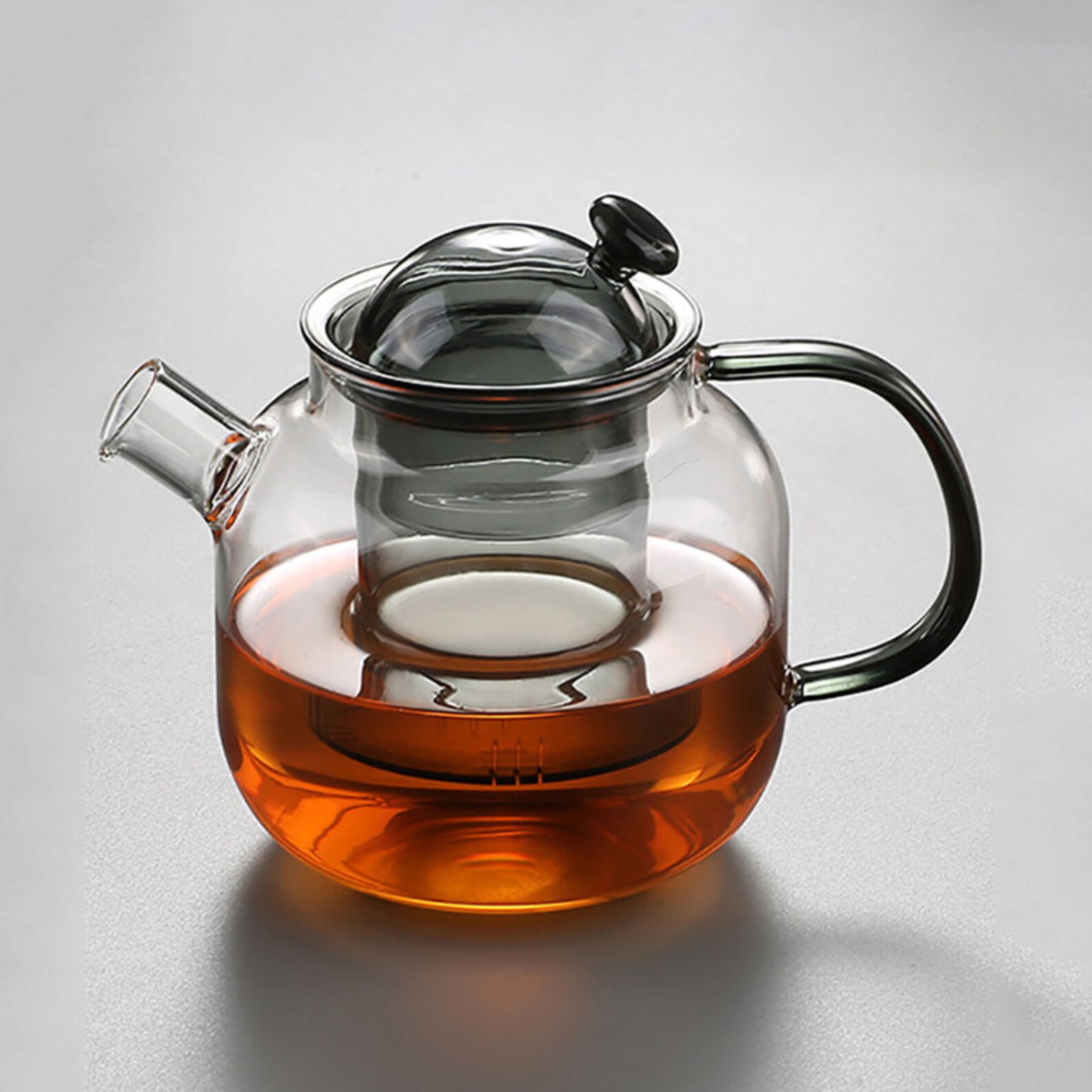Hand Blown Glass Teapot, Tea Separator Teapot, Modern Glass Teapot ...