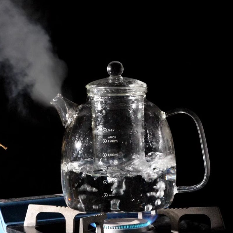 High Borosilicate Glass Teapot, Heat-resistant Teapot, Tea Water ...